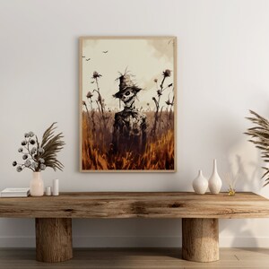 Vintage Scarecrow Printable Wall Art Spooky Bedroom Living - Etsy