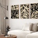 Norwegian Folk Art Floral Bird Print Set of 3, Nordic Wall Art, Bedroom ...