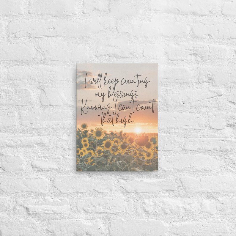 Counting My Blessings Christian Canvas (12 X 16 Inches) - Etsy
