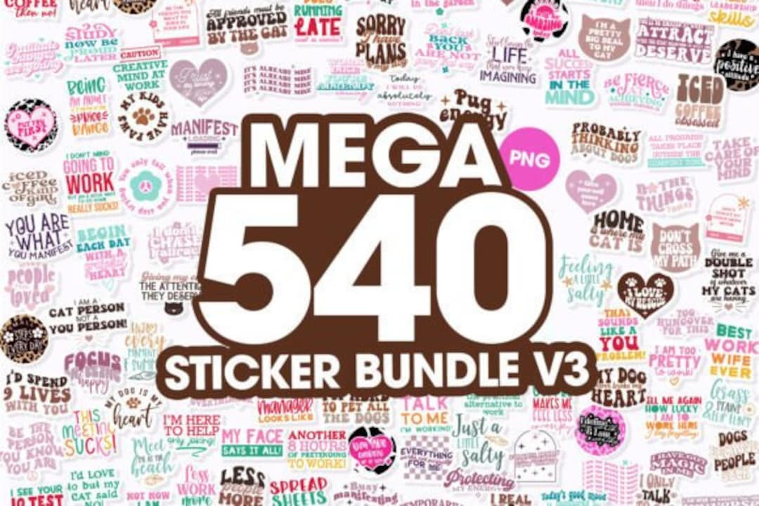 Mega PNG Sticker Bundle, Sticker Bundle , Mega Sticker Bundle ...