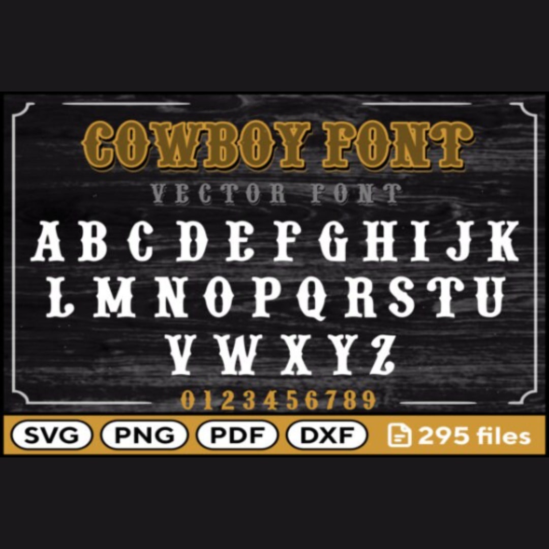 Western Font SVG Cowboy/cowgirl Alphabet Rodeo Old - Etsy