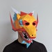 3D Papercraft Chinese Dragon Mask: DIY Low Poly Dragon Mask DIY Dragon ...