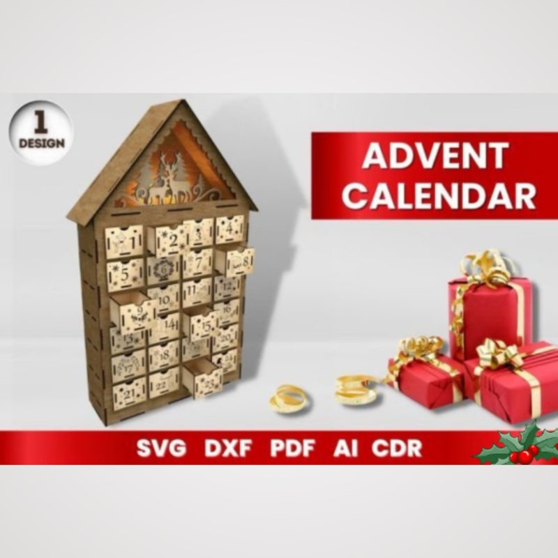 Laser Cut Advent Calendar - Etsy New Zealand