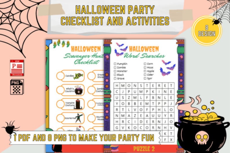 Halloween Activities Bundle: Halloween Printable Checklist - Etsy