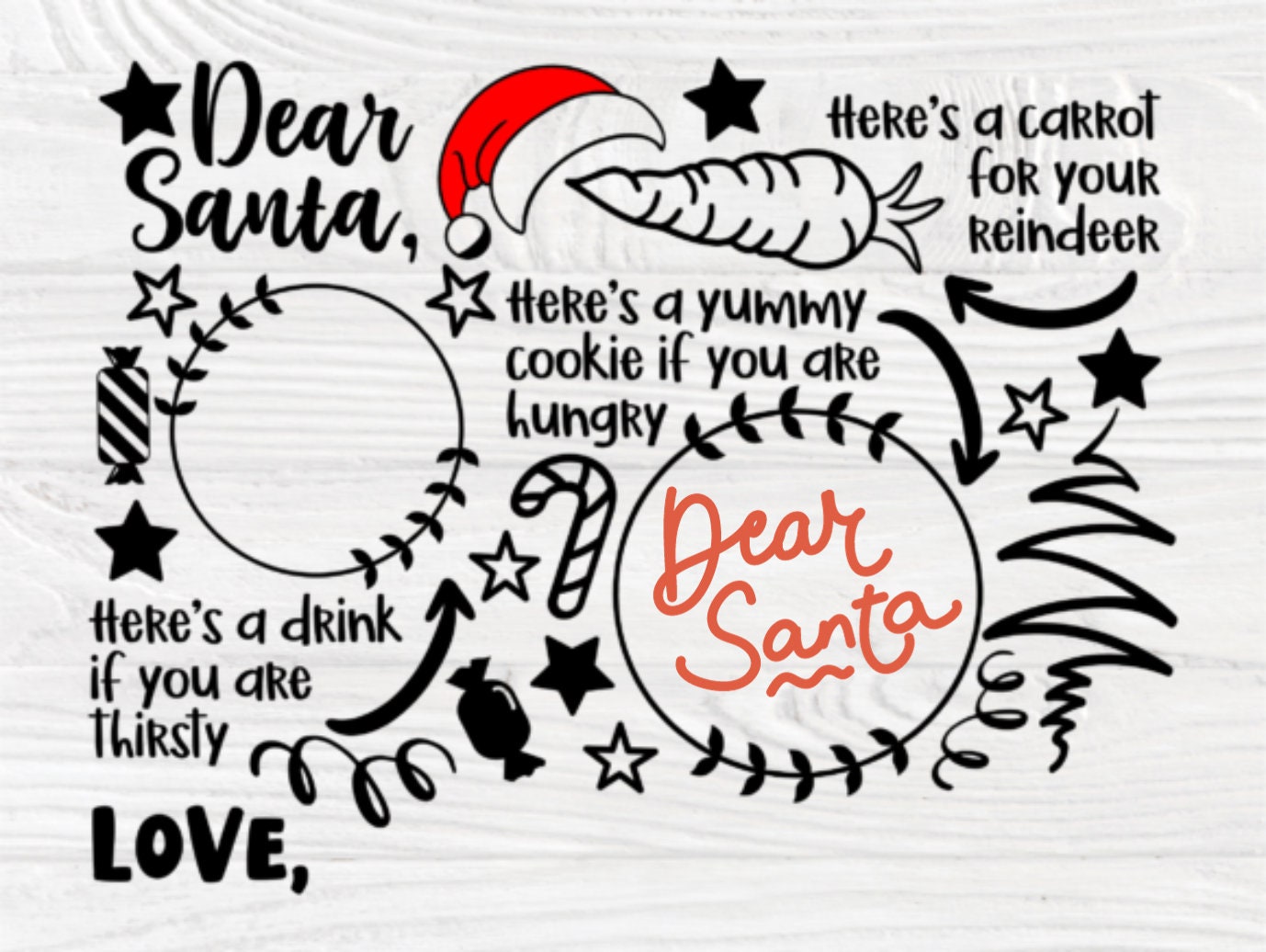 Dear Santa Tray SVG Bundle Christmas SVG Santa Tray Svg - Etsy