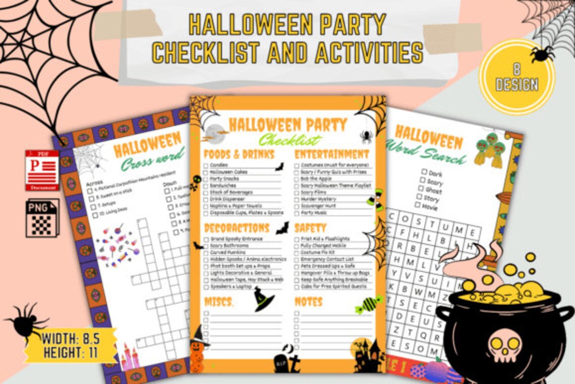 Halloween Activities Bundle: Halloween Printable Checklist - Etsy