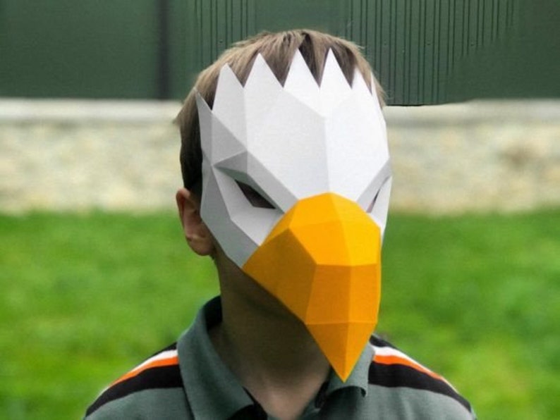 Eagle 3D Papercraft Mask for Kids Low Poly Animal Bird Mask - Etsy ...