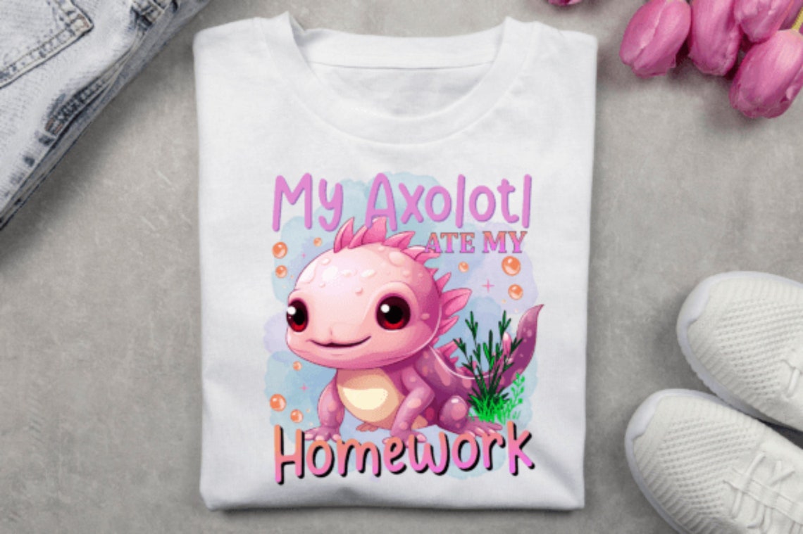 Axolotl Sublimation Bundle Axolotl PNG Axolotl SVG Axolotl Sticker ...