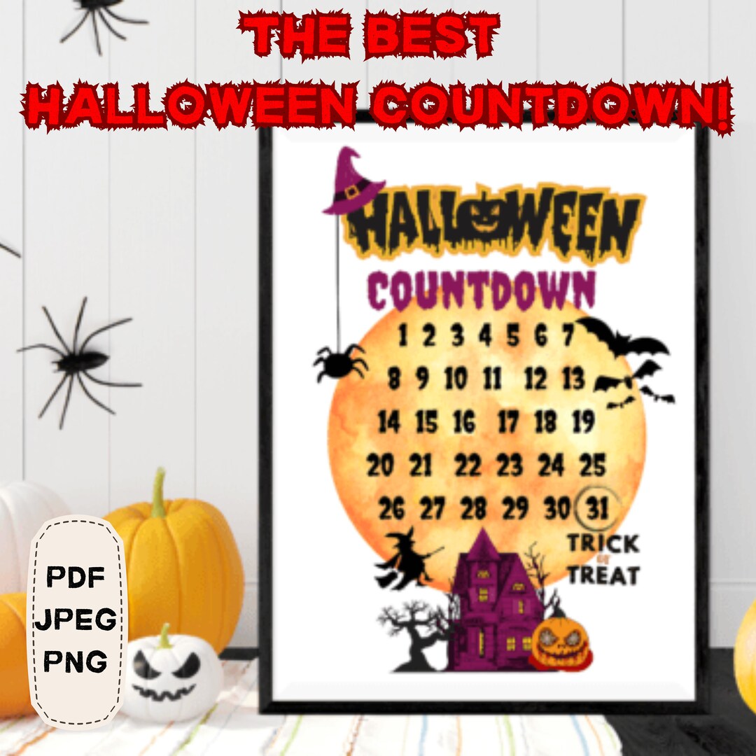Halloween Countdown: Kids' Spooky October Countdown - Etsy