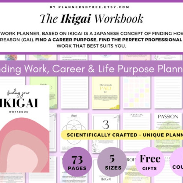 Ikigai Printable Worksheet - Etsy