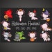 Cute Axolotl Halloween Set: Kawaii Halloween SVG, PNG Stickers & EPS ...