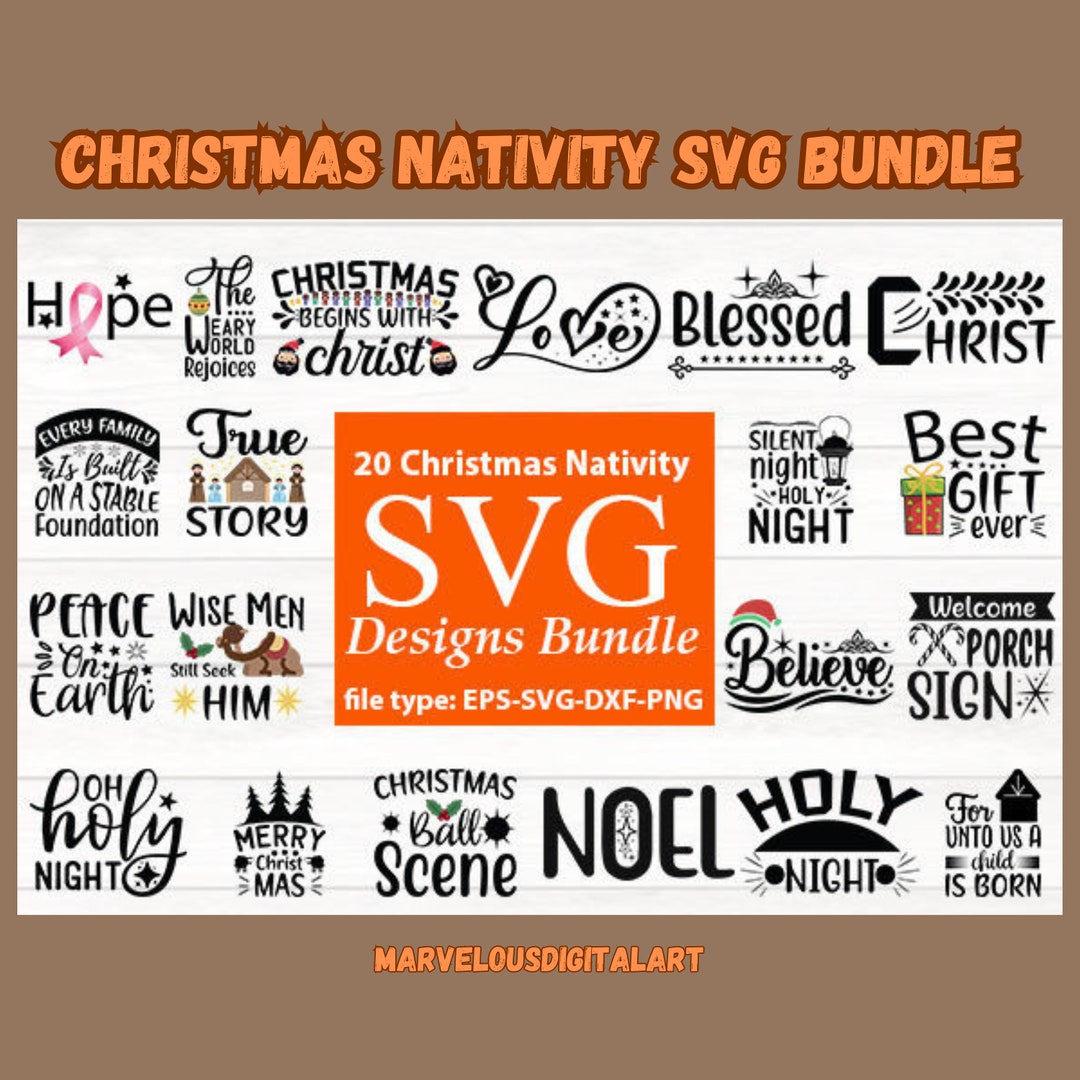 Nativity SVG Bundle for Christmas Christian Christmas SVG, Holiday Svg ...