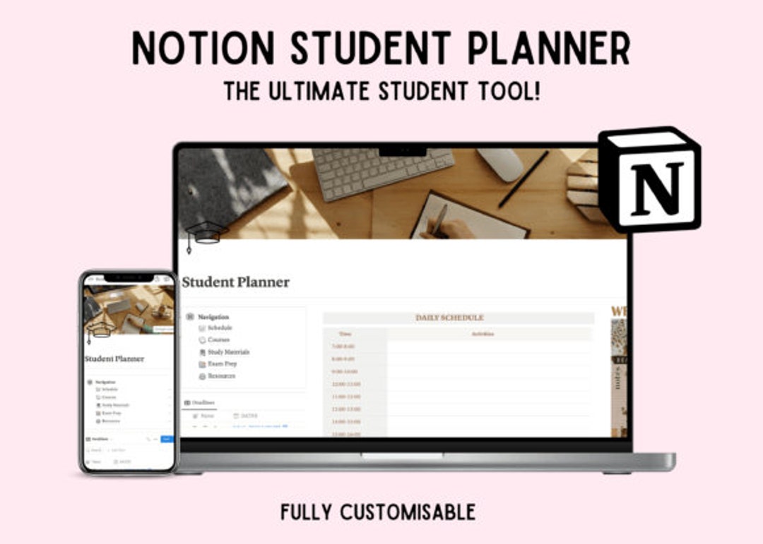 Notion Student Planner Dashboard: Ultimate Notion Study - Etsy