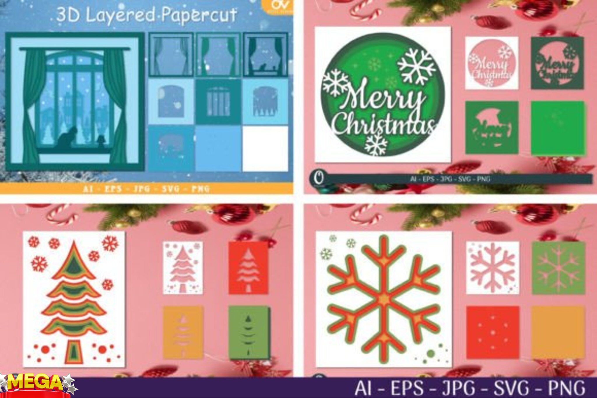 3D Shadow Box Mega Bundle Home Shadow Box SVG 3D Layered - Etsy