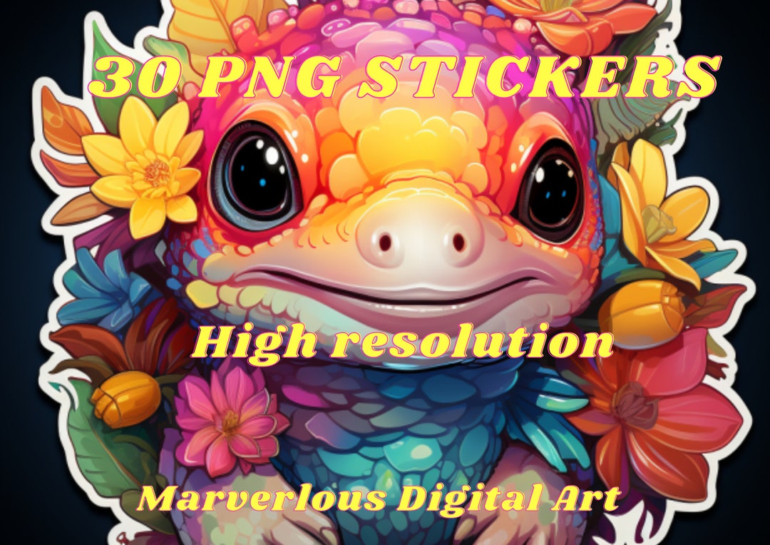 Axolotl Stickers Axolotl Sticker Axolotl Cute Axolotl - Etsy