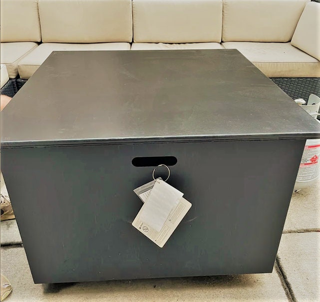 Classic Edge Fire Pit Topper With Black Stain Outdoor Patio Furniture ...