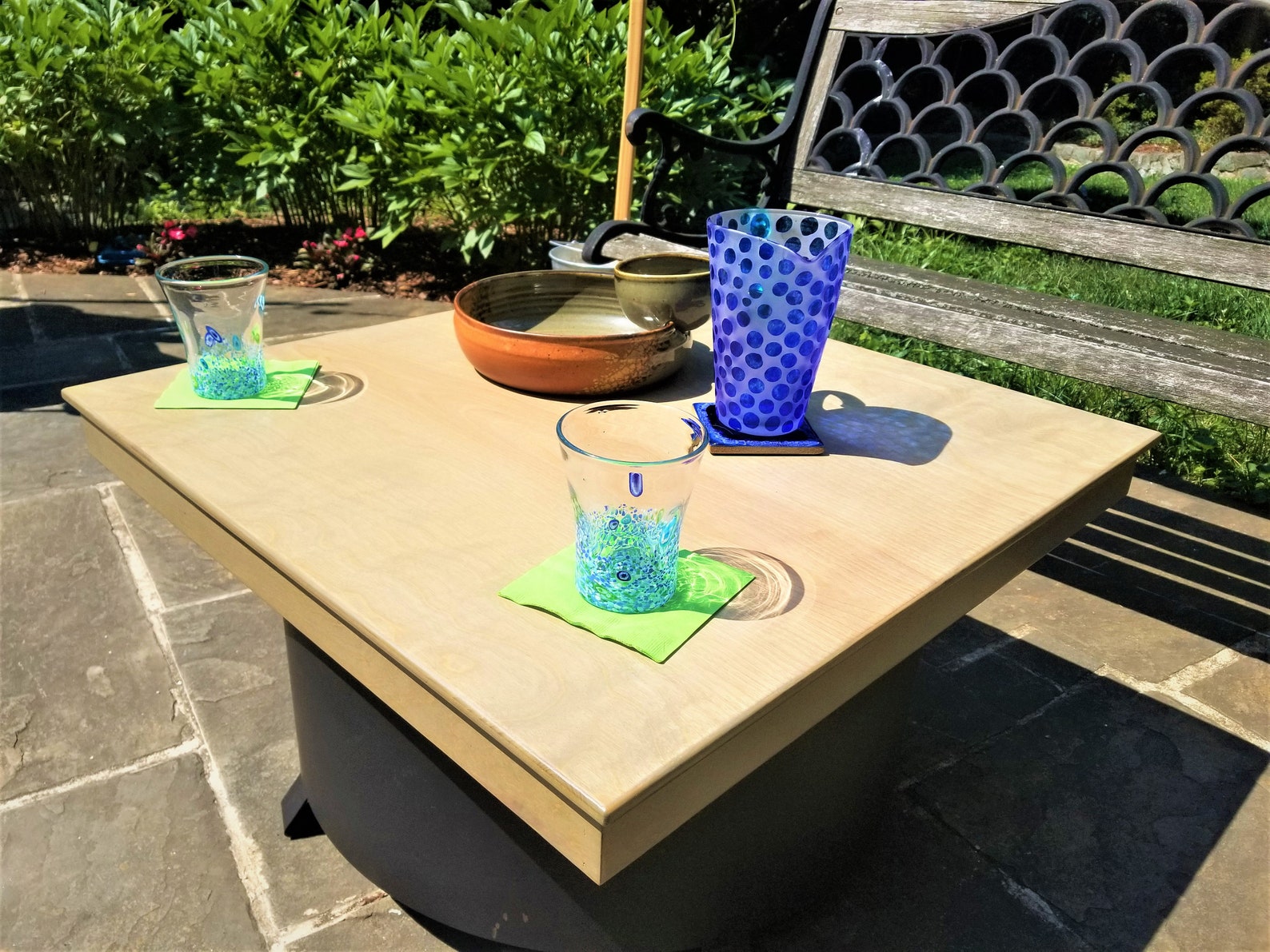 Classic Edge Fire Pit Topper With Black Stain Outdoor Patio - Etsy