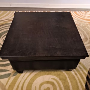 Ottoman Topper With Classic Edge | Ottoman Coffee Table Sled Tray Over ...