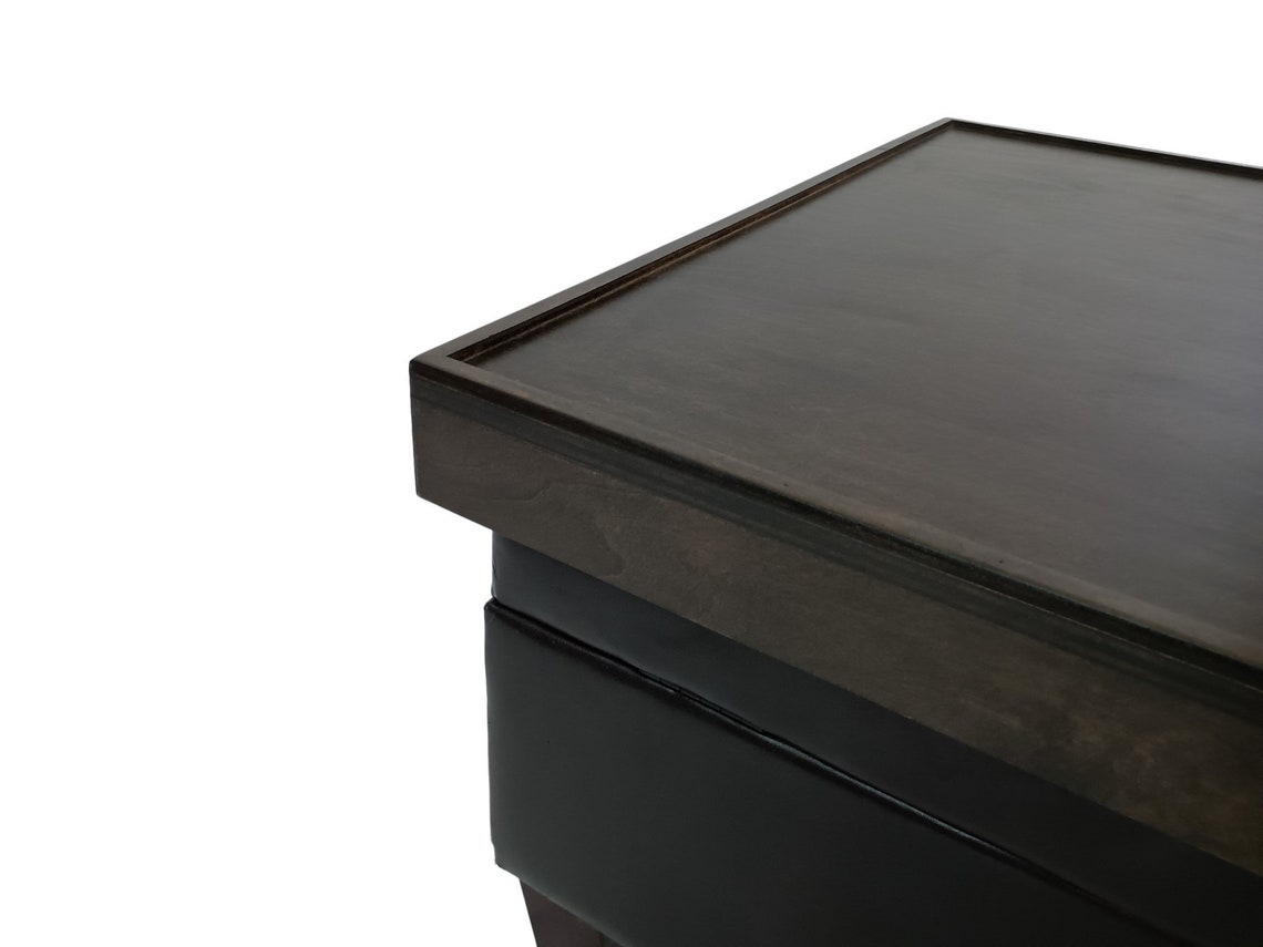 Ottoman Tray Topper: Custom Wood Coffee Table Sled Tray With Edge - Etsy