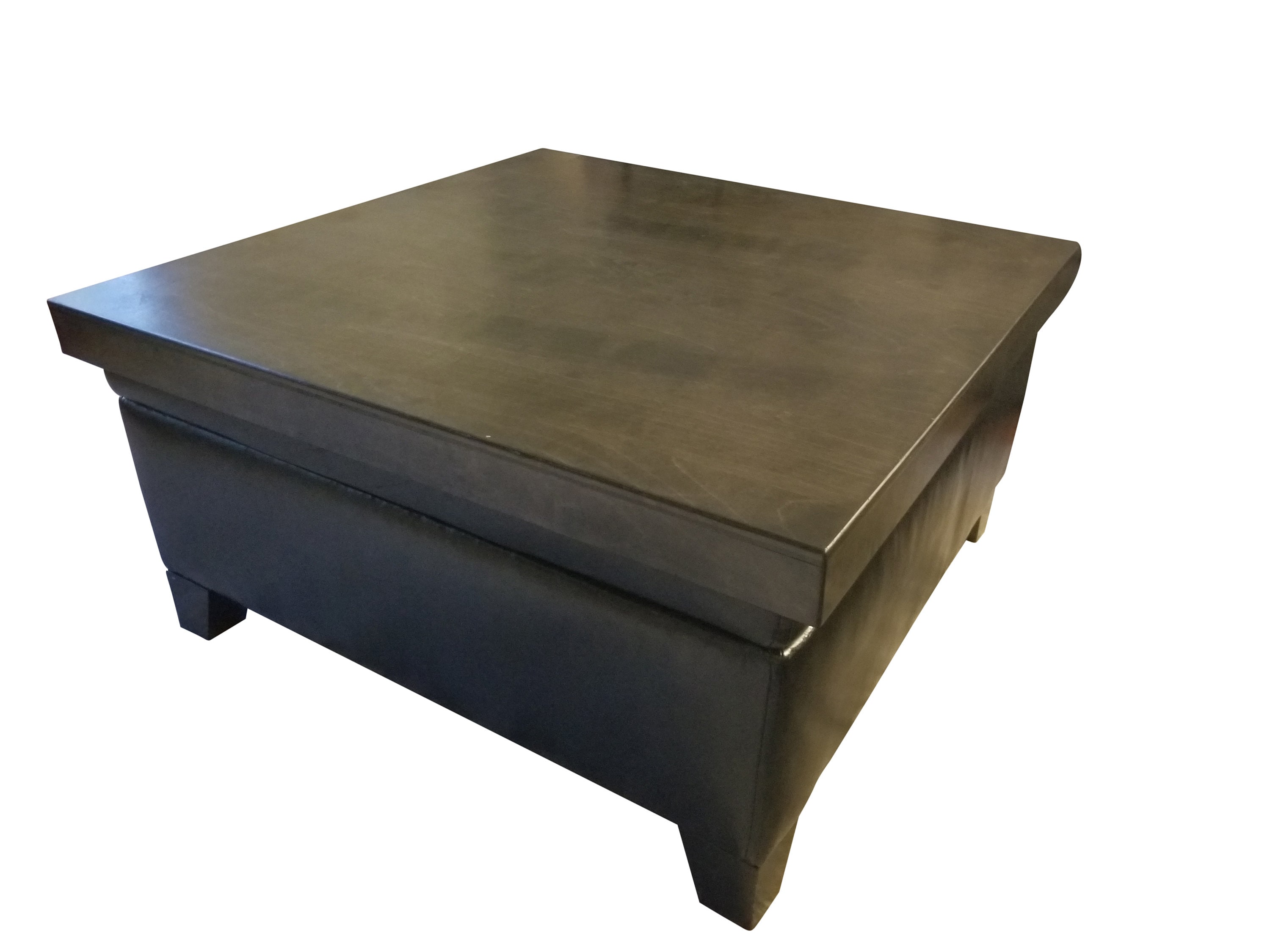 Ottoman Topper With Modern Edge Ottoman Coffee Table Sled Tray Over ...