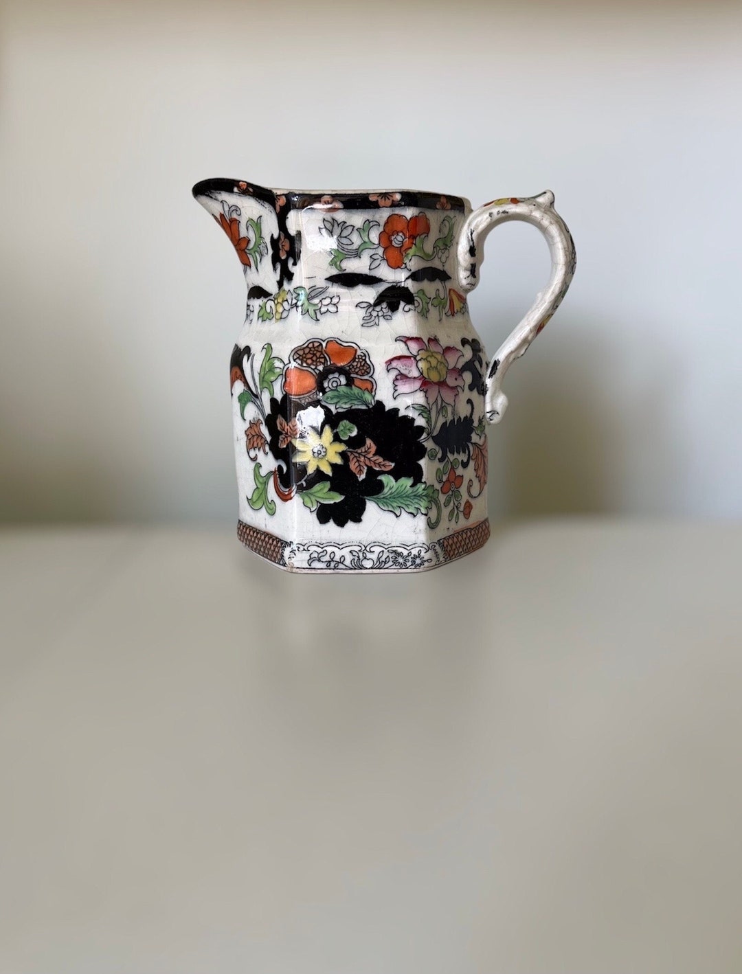 Antique Masons Pitcher. 1850s. - Etsy UK