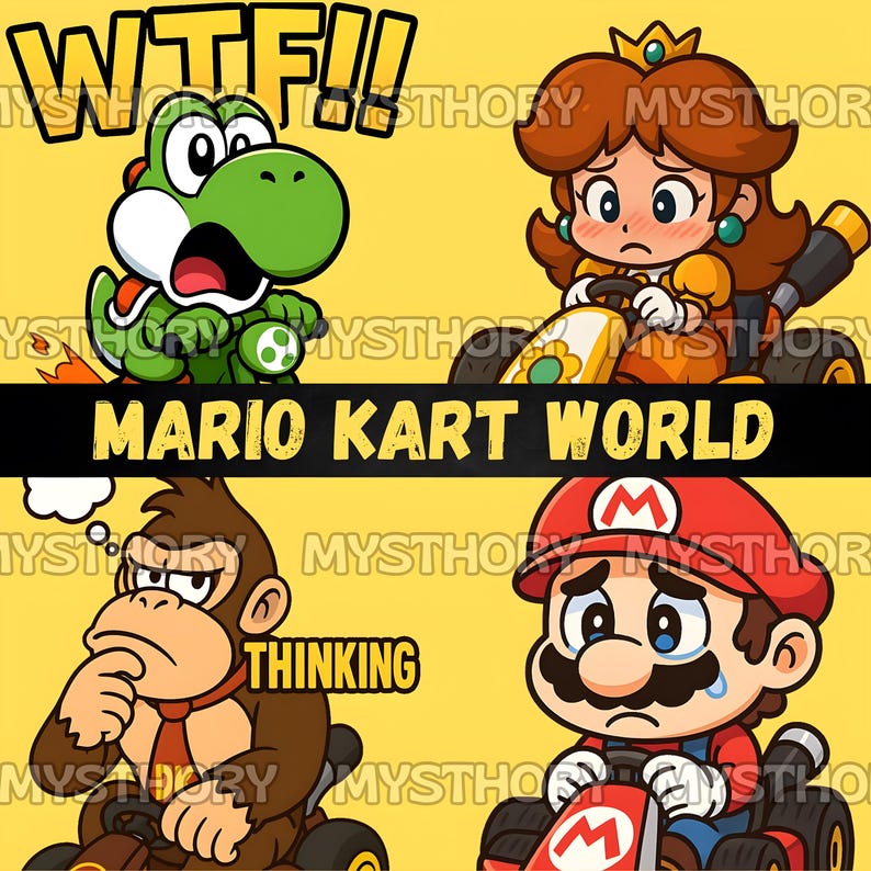 20 MARIO KART WORLD Emotes / Stickers in Chibi Anime Style for Twitch ...