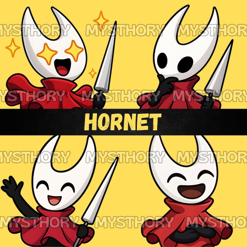 24 Emotes / Stickers Bundle HOLLOW KNIGHT + SILKSONG Hornet - Cute ...