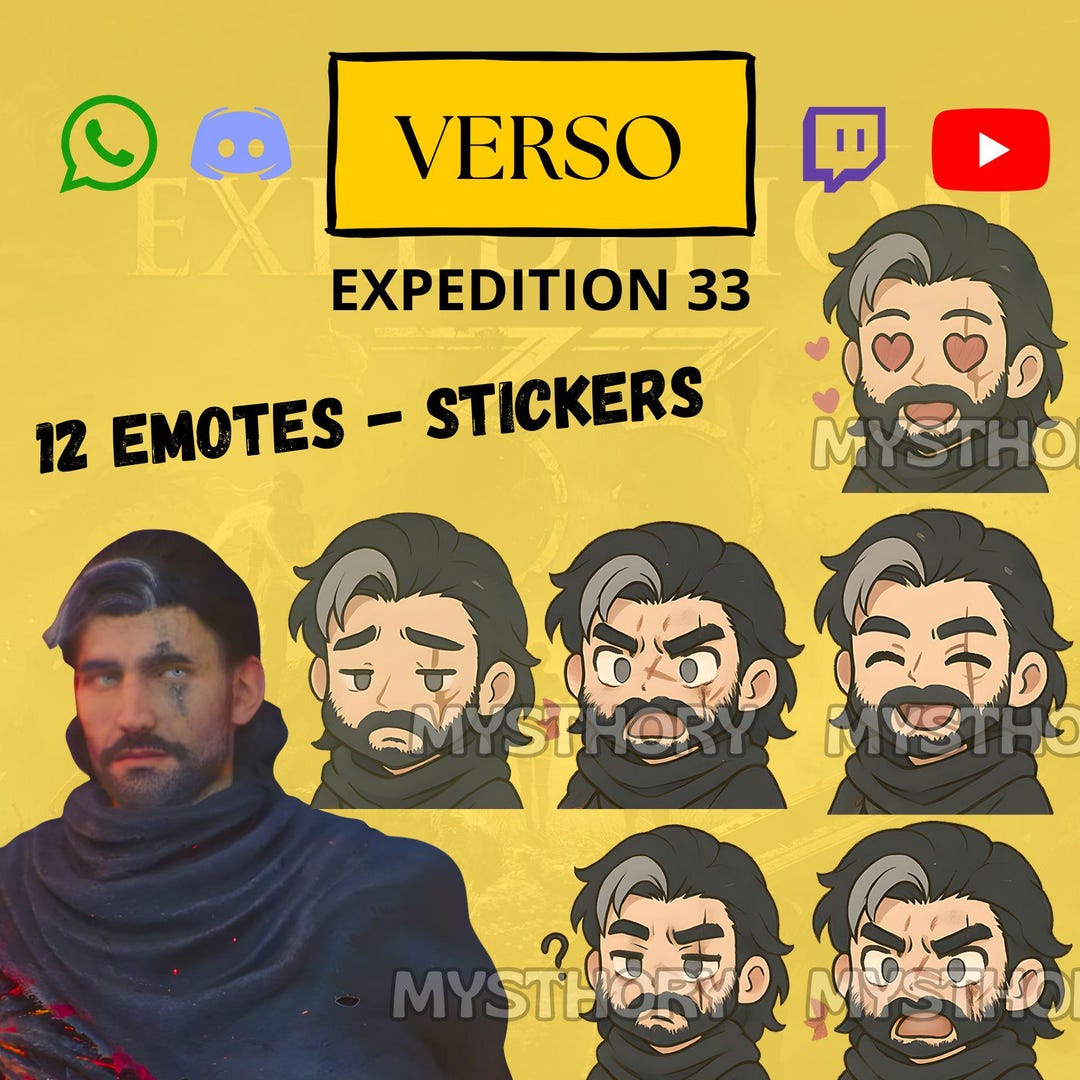 12 VERSO Emotes From the Video Game Clair Obscur: EXPEDITION 33 With 12 ...