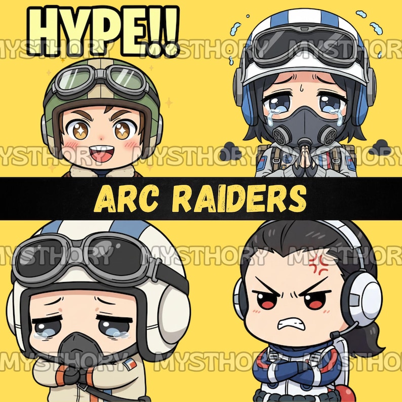14 EMOTES / Stickers ARC RAIDERS - Cute Chibi Streaming - Twitch ...