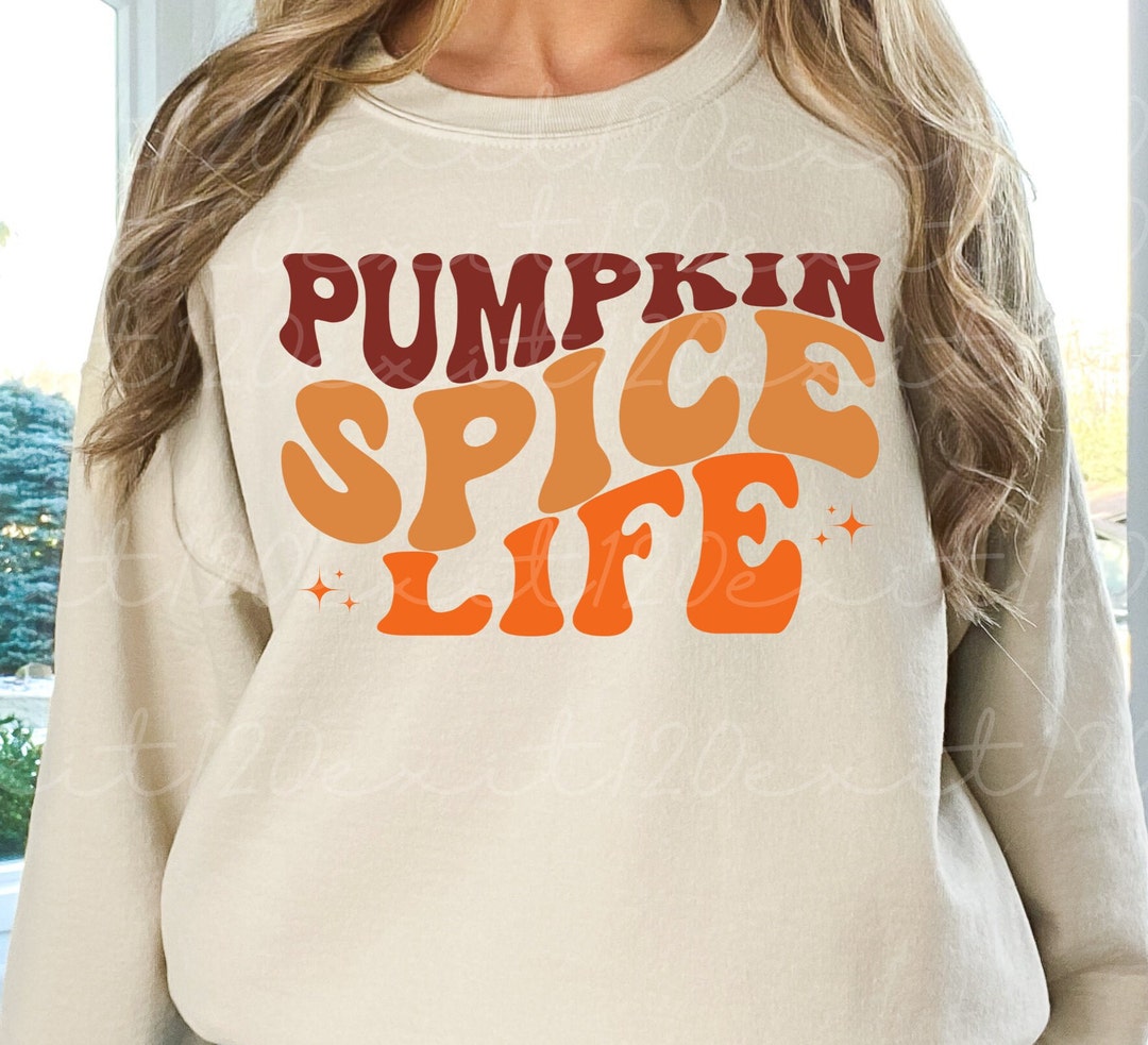 Pumpkin Spice Life SVG, PNG, Free Commercial Use, Trendy Retro Fall ...