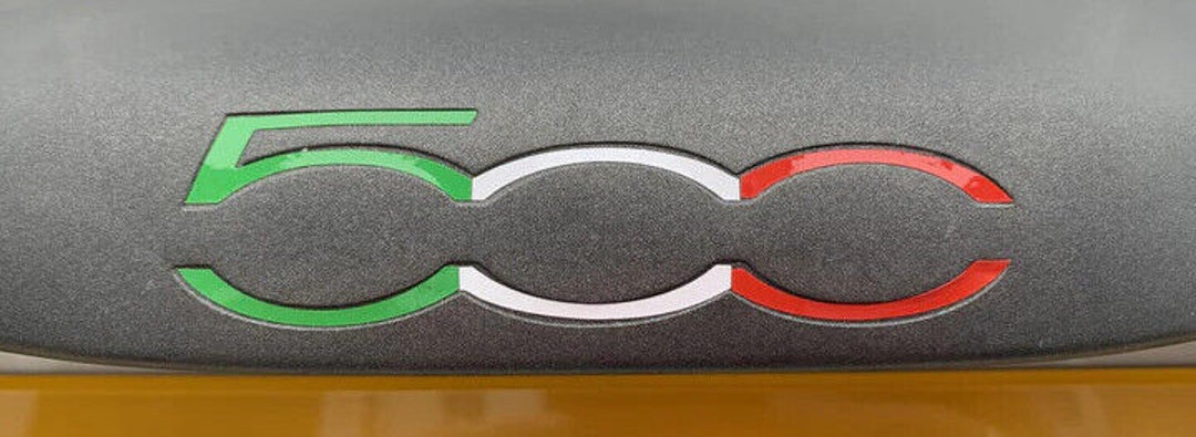 Fiat 500 Abarth Italian Flag Boot Handle Decal Style Sticker Inlay ...