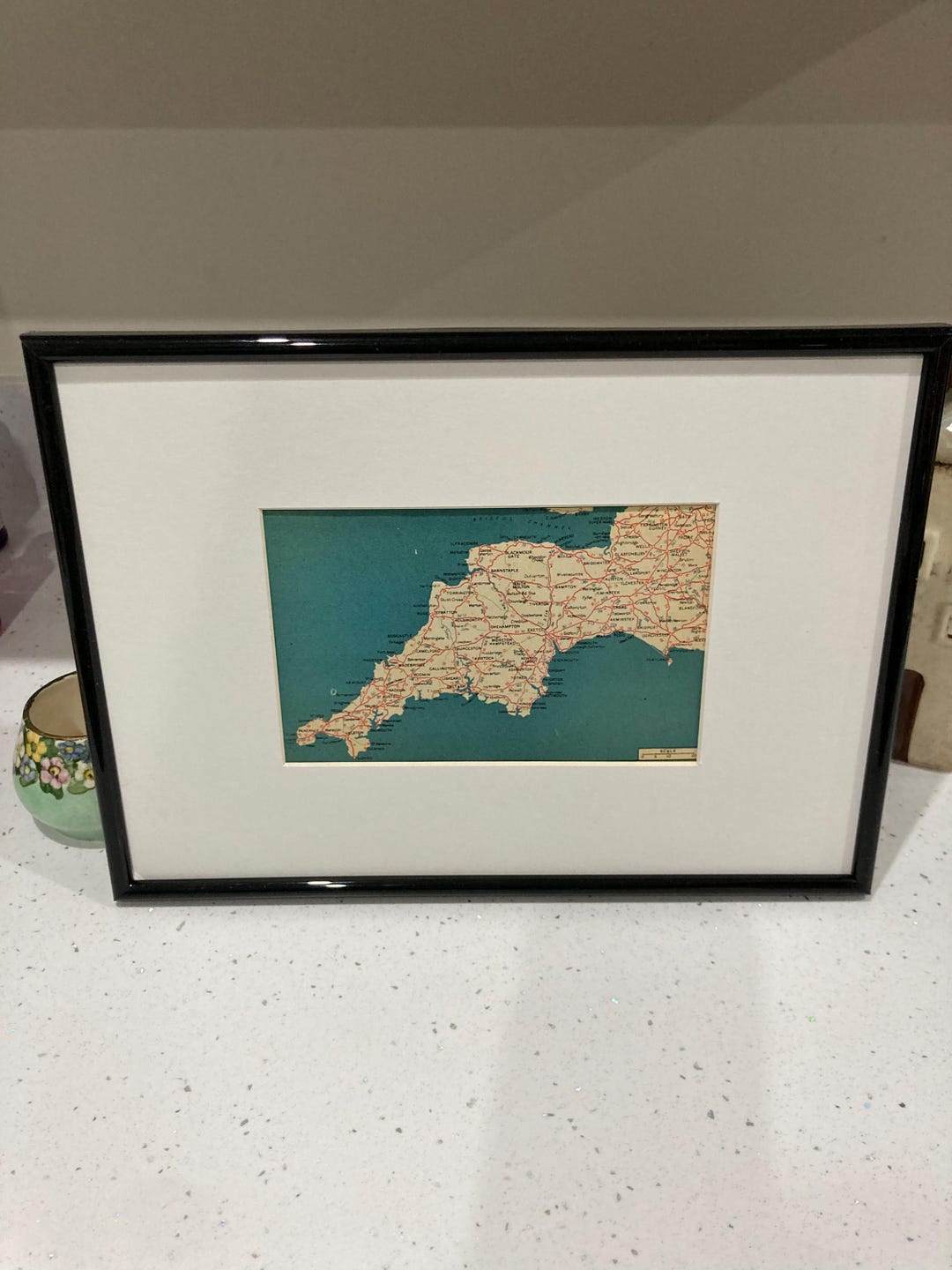 Vintage Road Map of Cornwall Devon From Sunday Times Travel Book 1950s ...