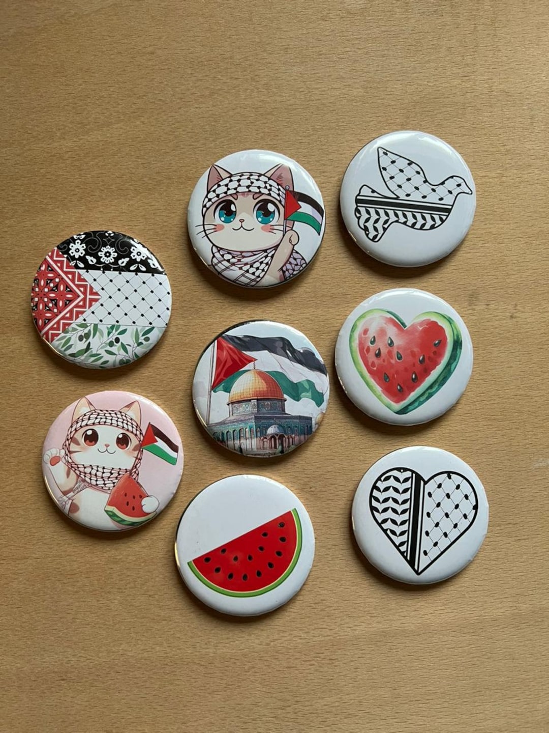 Palestine Button Palestine Flag Pin - % Proceeds Donated to Palestinian ...