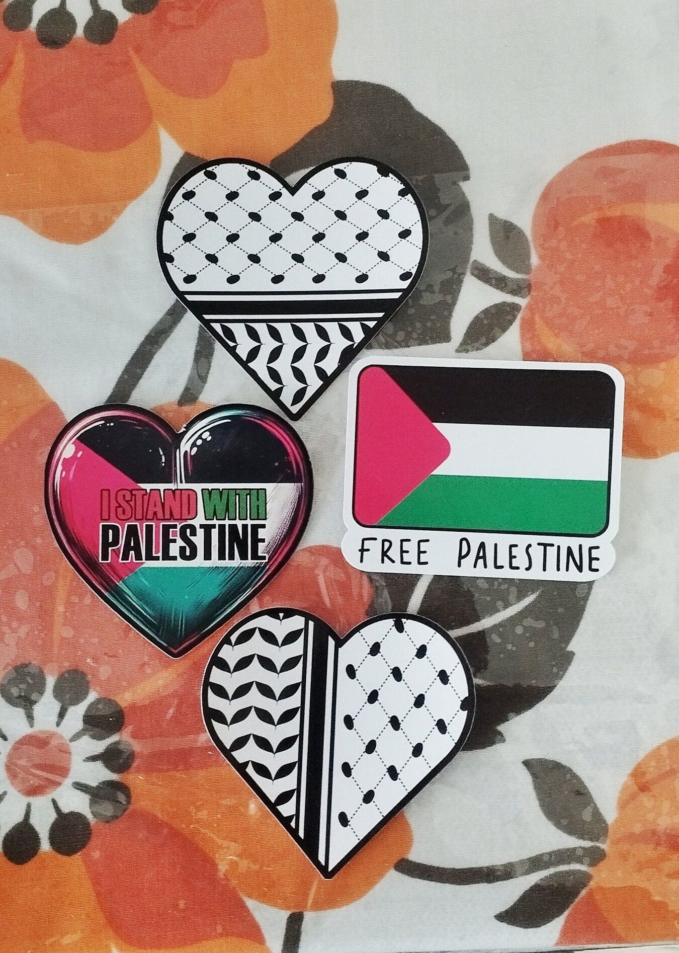 Palestine Stickers Kufiya Stickers Palestine Cat Palestine Flag Gloss ...