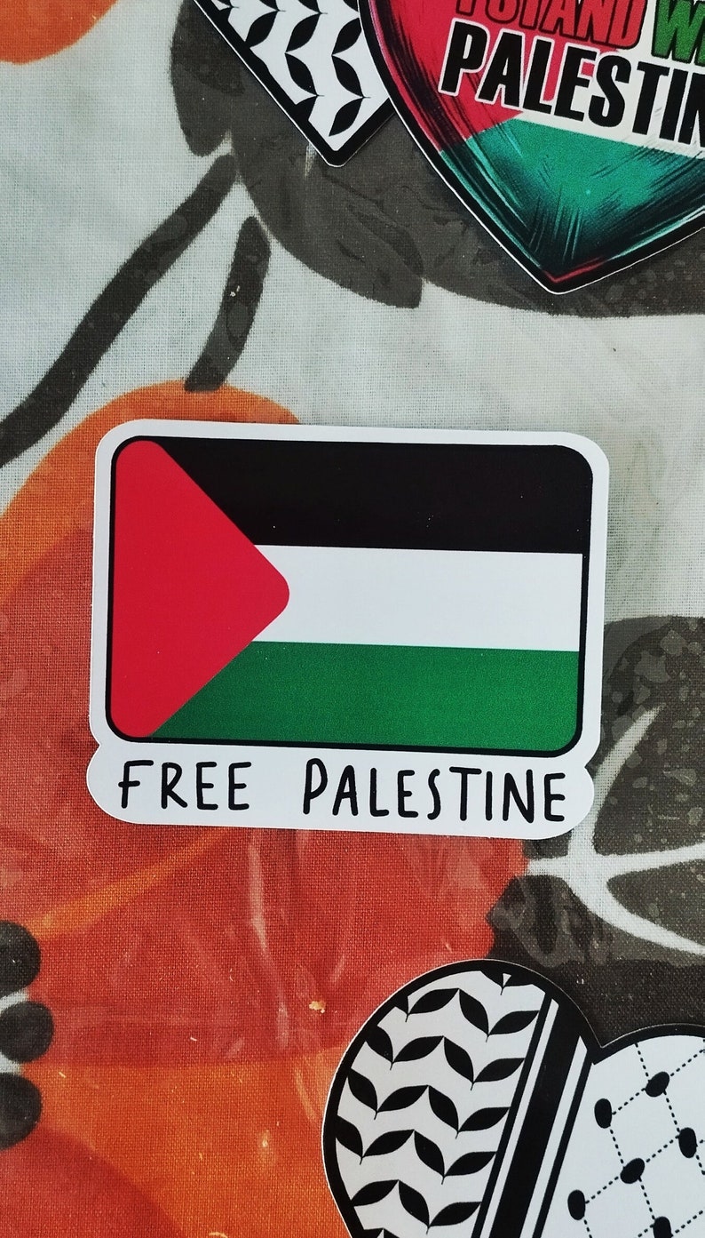 Palestine Stickers Kufiya Stickers Palestine Cat Palestine Flag Gloss ...