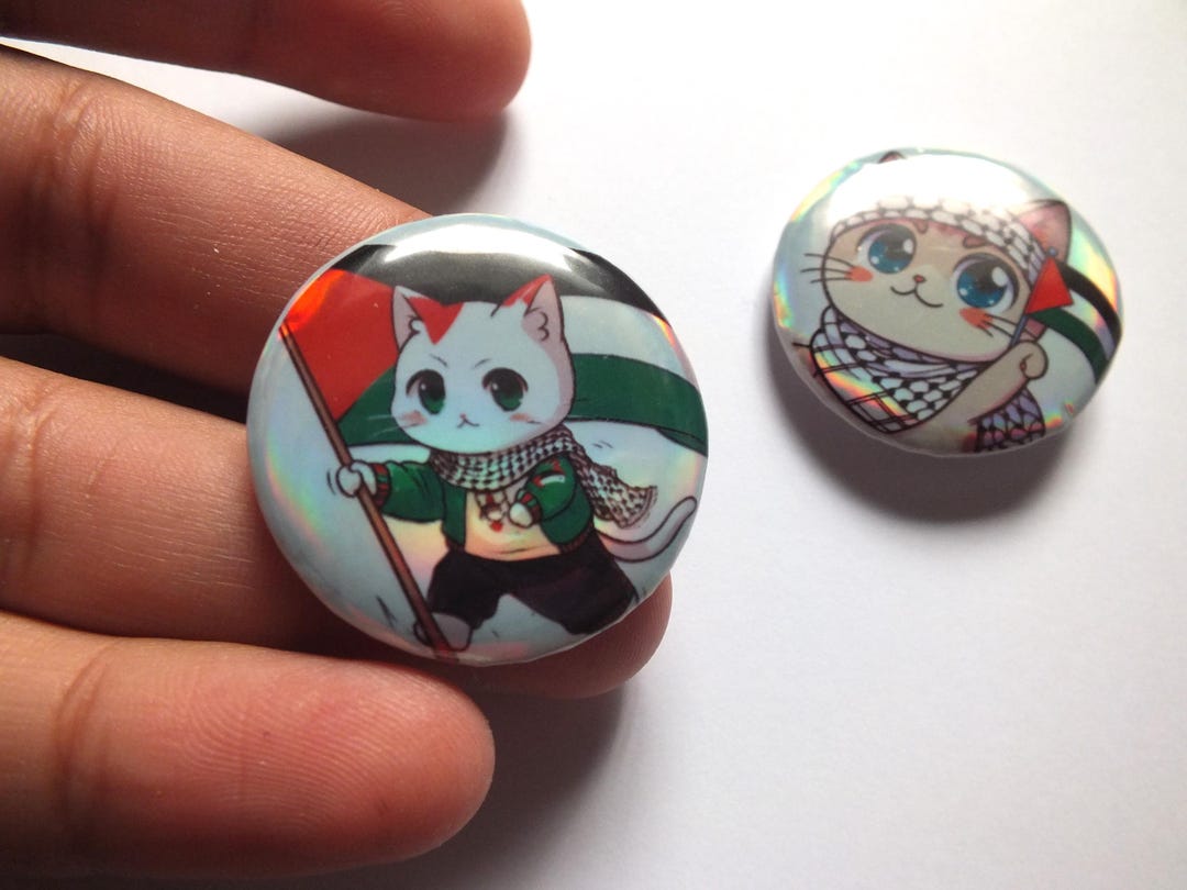 Palestine Gift Symbol Pin Activist Button Badge 32mm or 58mm Pinback ...