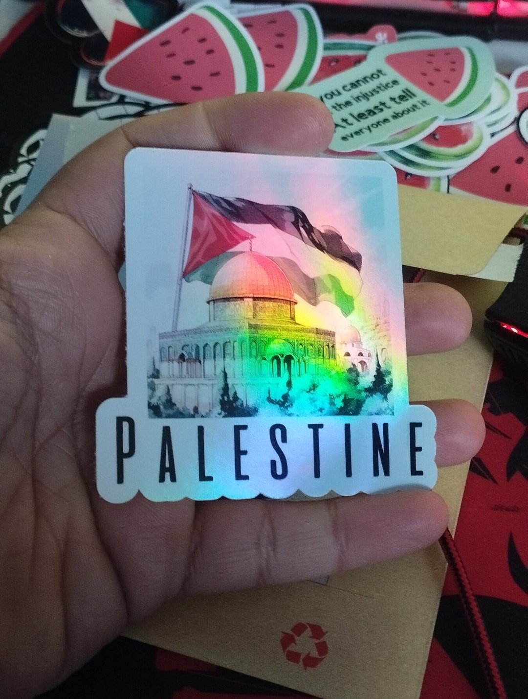 Al Aqsa Sticker Holographic Sticker Islamic Laptop Case Palestine ...