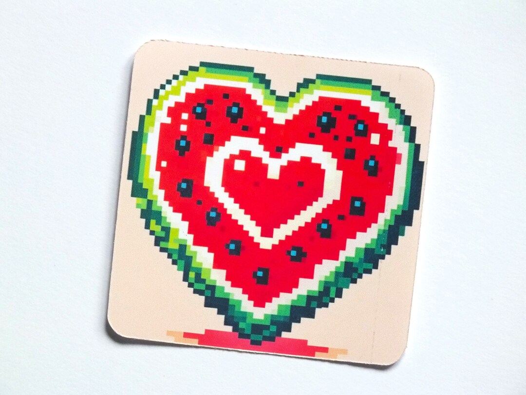 Palestine Heart Sticker Waterproof Watermelon Bumper Sticker Gaza ...