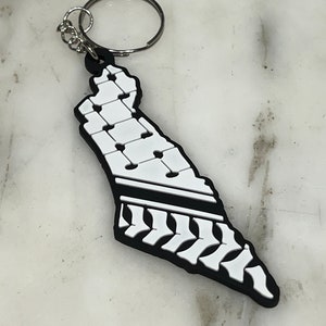 Palestine Map Keychain Palestine Keffiyeh Unique & Durable Proceeds ...