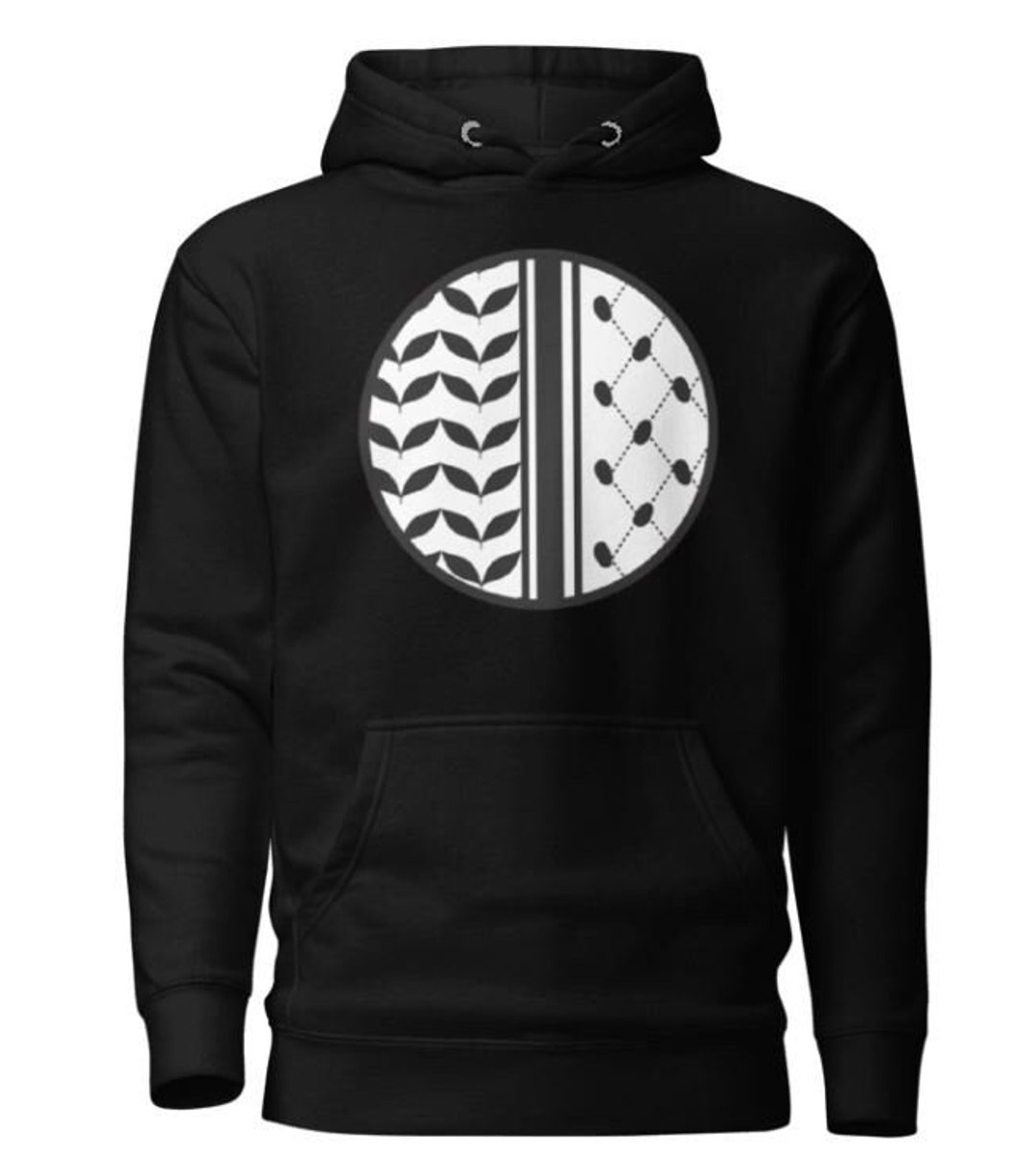 Hoodies for Palestine Kuffiyah Embroidery Pattern Free Palestine ...