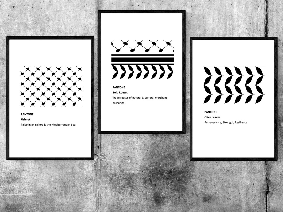 Palestine Kuffiyah Pattern Wall Art Home Decor Gifts That Support Gaza ...