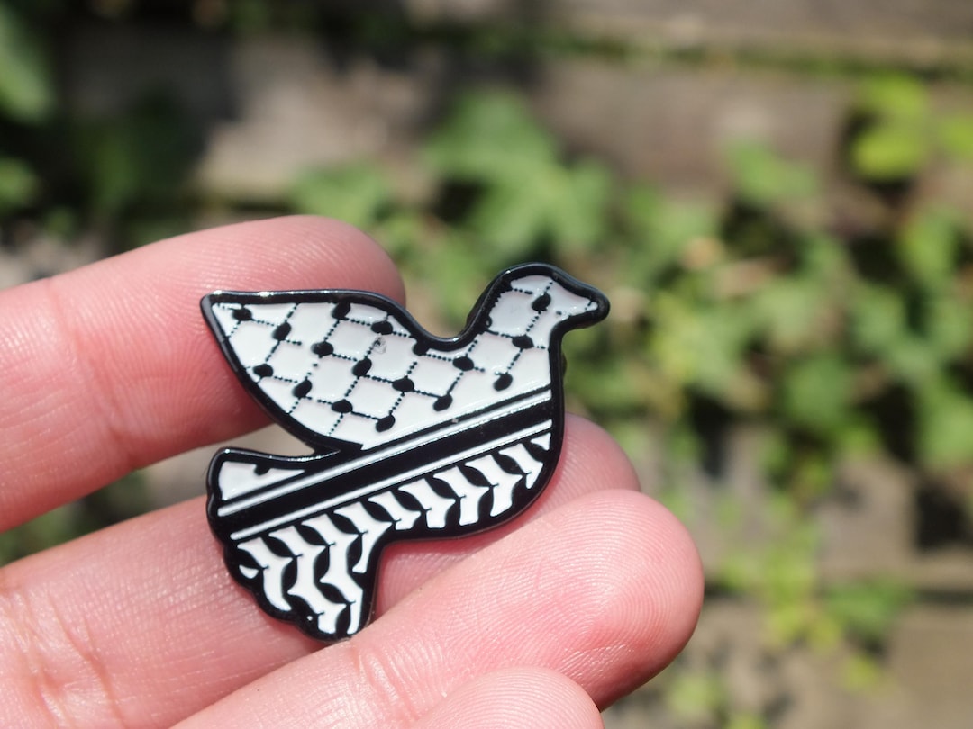 Keffiyeh Enamel Pin Peace Dove Palestinian Pattern Hard Enamel ...
