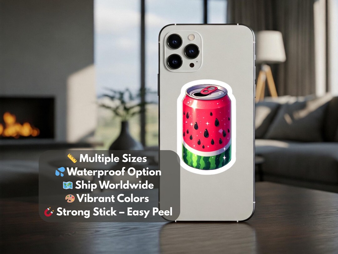 Glossy Watermelon Sticker - Palestine Solidarity Vinyl Decal for Laptop ...