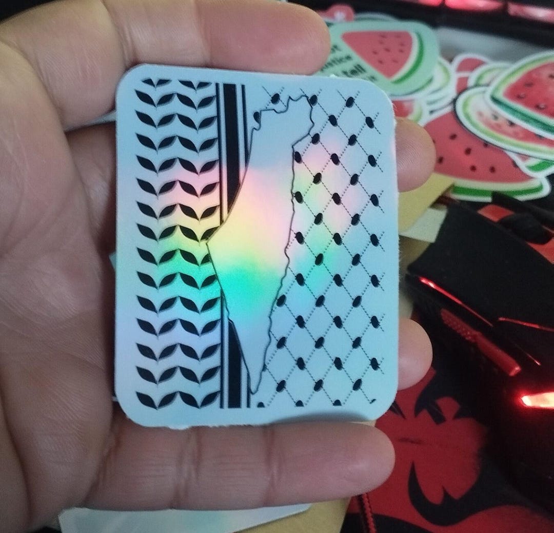 Subtle Palestinian Keffiyeh Sticker Waterproof Free Palestine Bumper ...