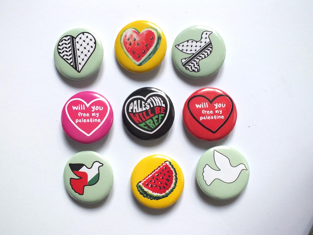 Pro-palestine Pins Watermelon Badge Activist Pins Free Palestine Enamel ...