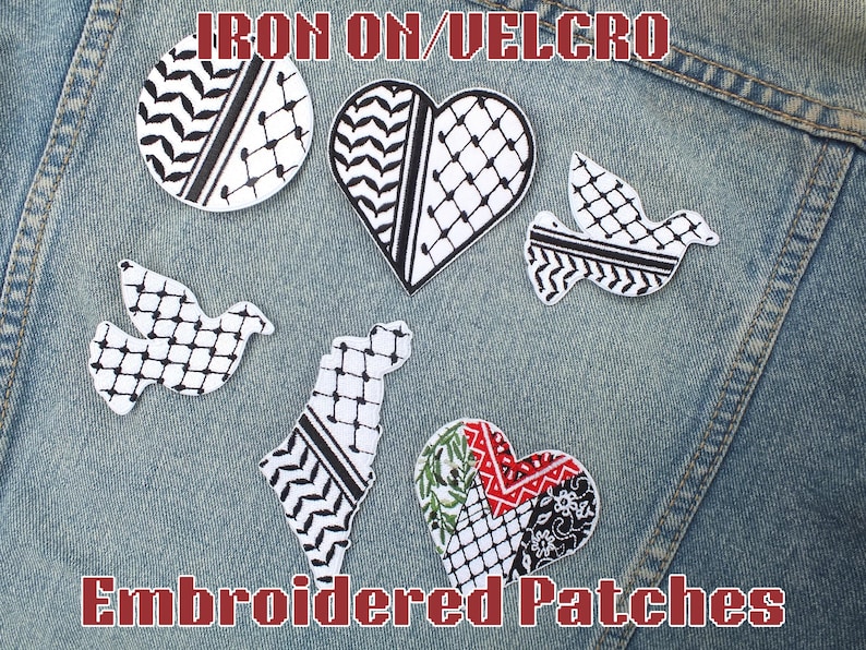 Palestinian Keffiyeh Sticker Waterproof Palestine Heart Sticker ...