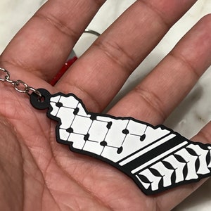 Palestine Map Keychain Palestine Keffiyeh Pattern Charm Crochet ...