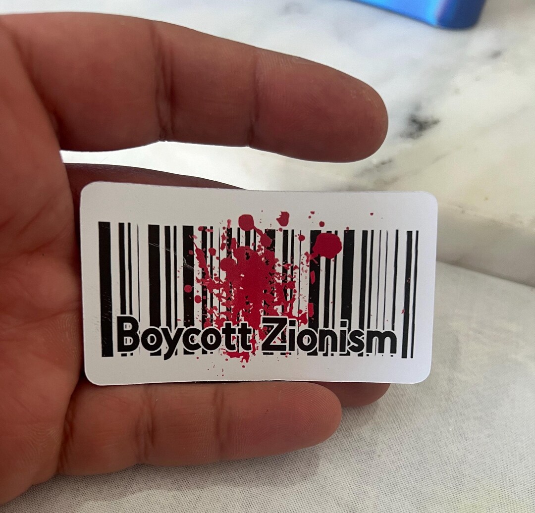 Boycott Zionism Sticker Barcode Protest Political Sticker Pro Palestine ...