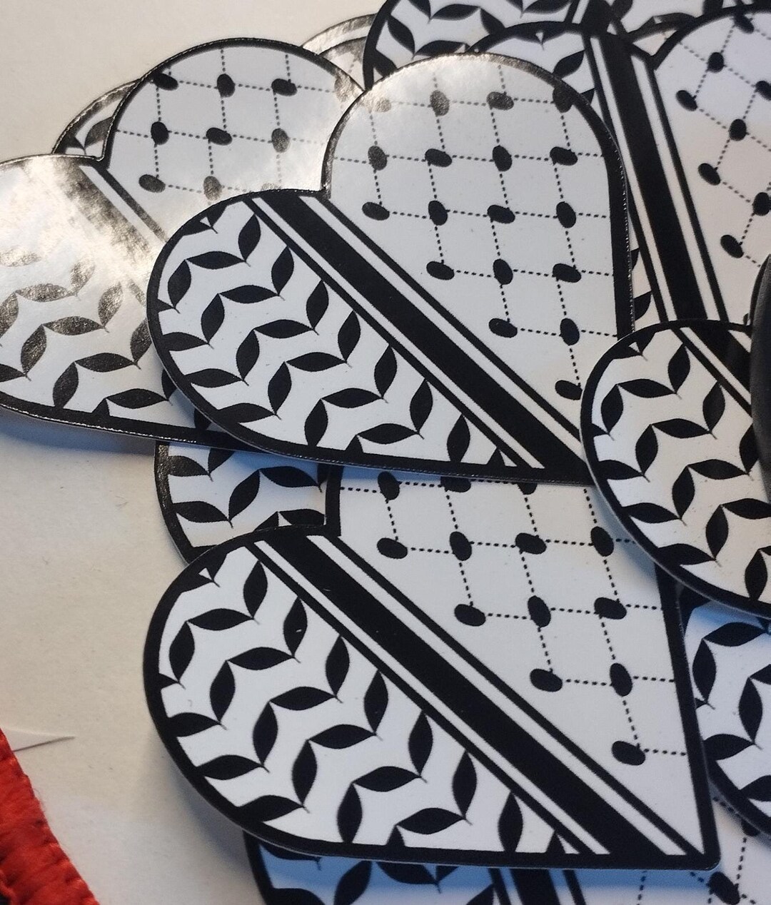 Love Heart Keffiyeh Vinyl Decal for Car Window Pro Palestine Stickers ...