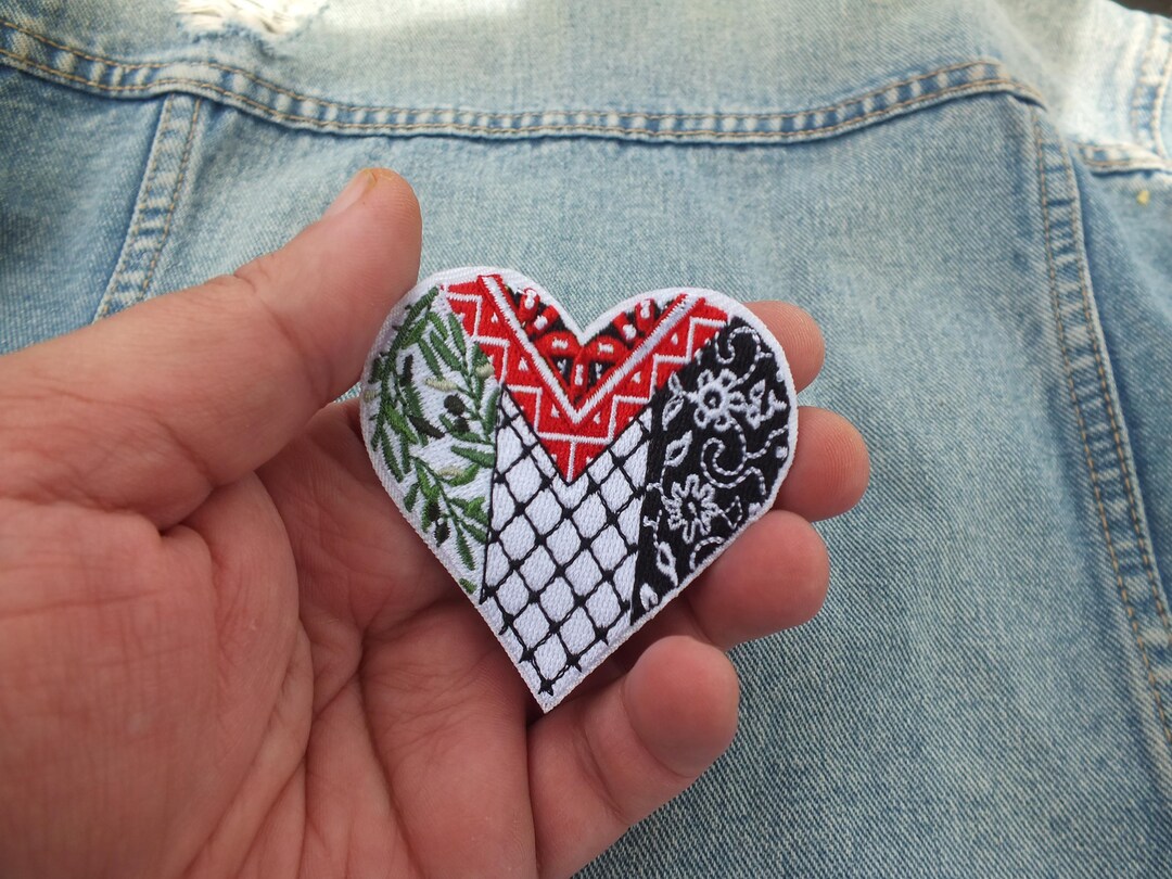 Iron on Palestine Patch Kuffiyah Pattern Embroidered Patch Falasteen ...